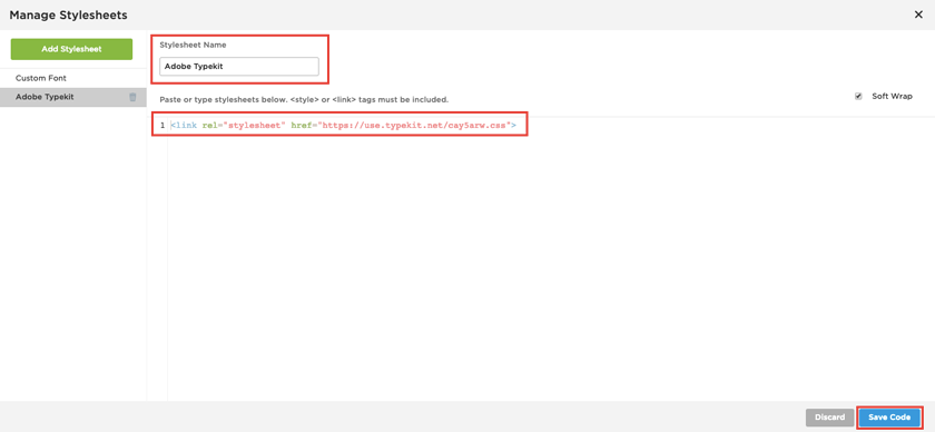 Using Adobe Fonts on Your Landing Page – Documentation