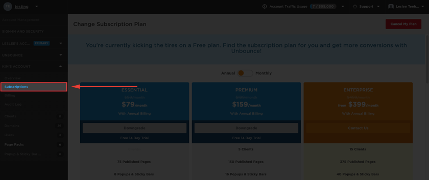 Changing Your Subscription Plan Type and/or Length – Documentation
