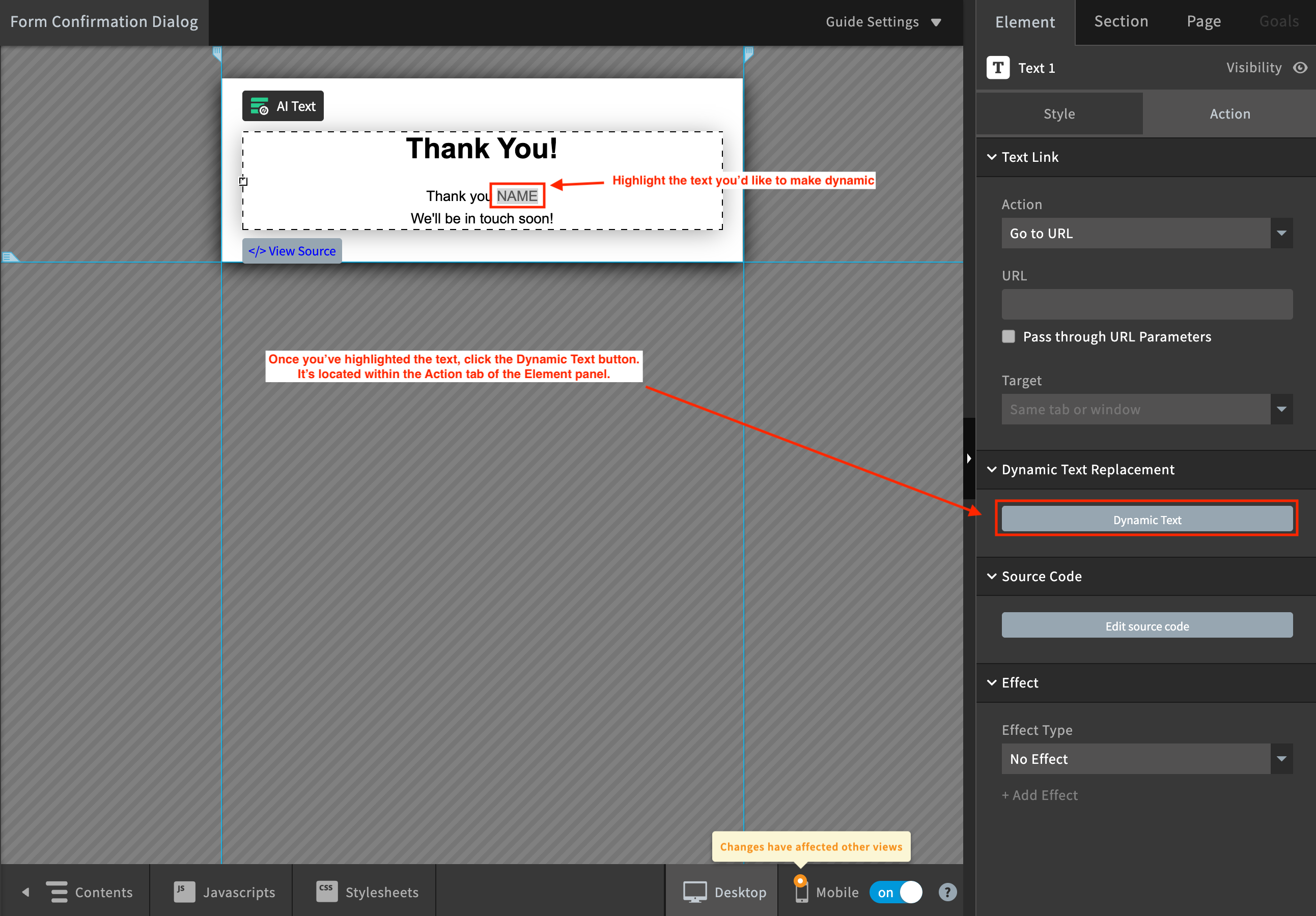 Display Values in Your Form Confirmation Dialog (Using Dynamic Text ...